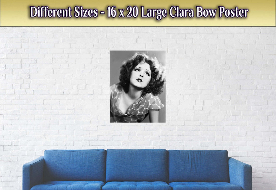 Clara Bow Poster, The It Girl, Sex Symbol 1920s Vintage Photo - Iconic